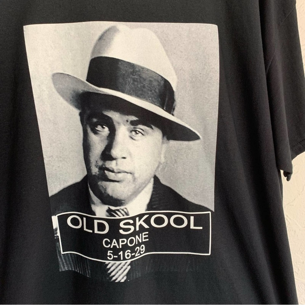 Mens Oldskool Al Capone Mugshot Gangster Shirt Hip Ho… - Gem